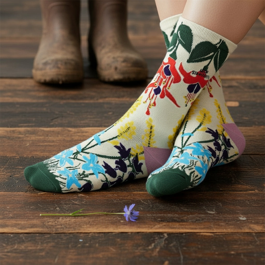 Gardeners Nature Socks | Irish Wildflower Designed Socks – Connecting to Nature